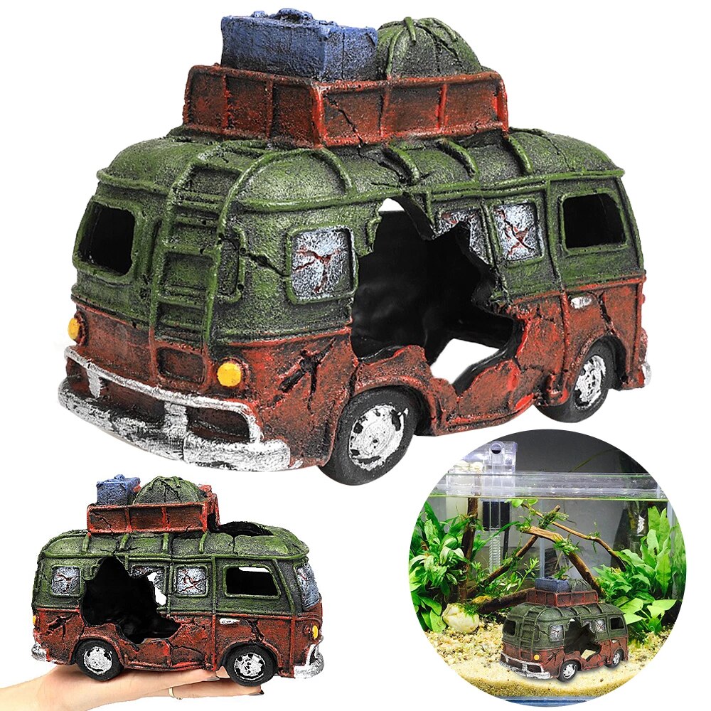 VW Combi 20x11x13.5 Aquarium Ornaments - Dorry Pets